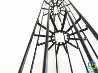 China Double Wire Spider Star Cage Silicon Coating Pleat Cage 110mm Spider Cage Mild Steel Dust Collector Cage for sale