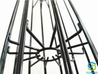 China Weld Vertical Wire Star Filter Cage Silicon Coating Pleat Cage 138mm Spider Cage Mild Steel bag house Cage for sale