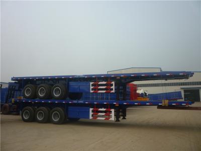 China Flatbed Transport Semi Trailer 30-60 Ton Container Truck Trailer 40Ft for sale