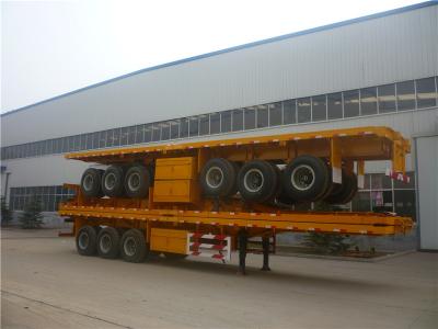 China Flatbed Transport Semi Trailer 30-60 Ton Container Truck Trailer 40Ft for sale