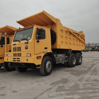 China 70 Ton Mine Dump Truck With 10 Wheels WD615.47 Left And Right Driving for sale
