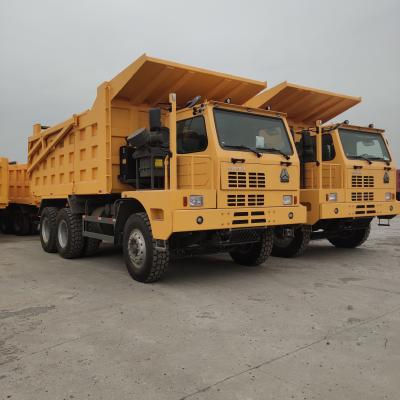 China 70 Ton Mine Dump Truck With 10 Wheels WD615.47 Left And Right Driving for sale
