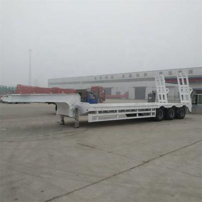 China Transport Low  Flatbed Trailer For Tractor Truck Head Heavy Duty 3 Axles 30t for sale