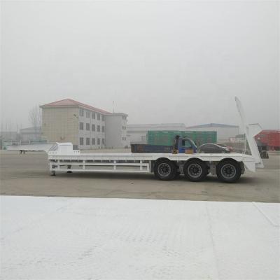 China Transport Low  Flatbed Trailer For Tractor Truck Head Heavy Duty 3 Axles 30t for sale