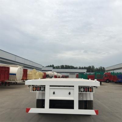 China Flatbed Transport Semi Trailer 3 Axles Heavy Duty 30t For Transport Container for sale