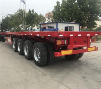 China Heavy Duty Transport Semi Trailer 3 Axles Transport Flatbed Trailer 30t for sale