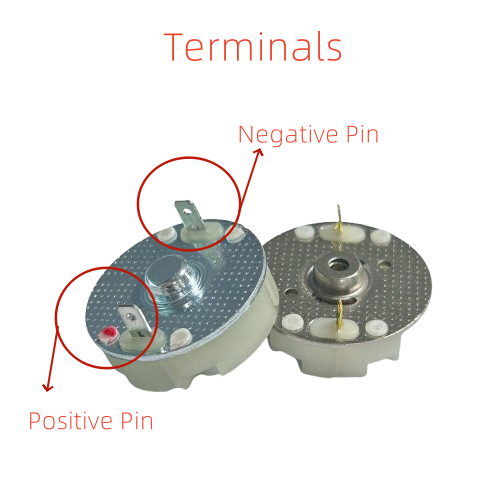 Mini dc motor teriminals