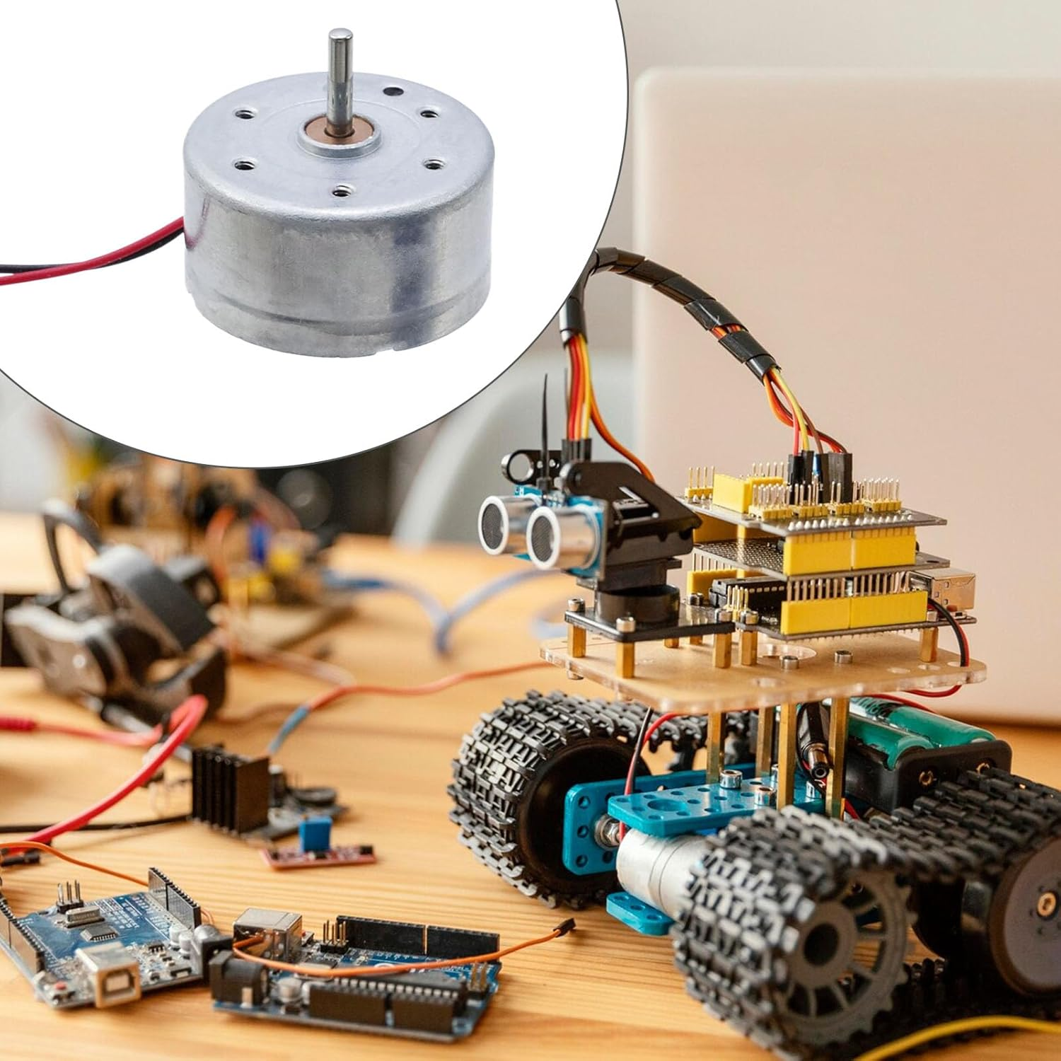 Mini DC Motor 3V 4000RPM Electric Motor Kit for DIY Projects, Wind Turbine Generator, Hand Crank Power Model, STEM School Projects & Science Experiments