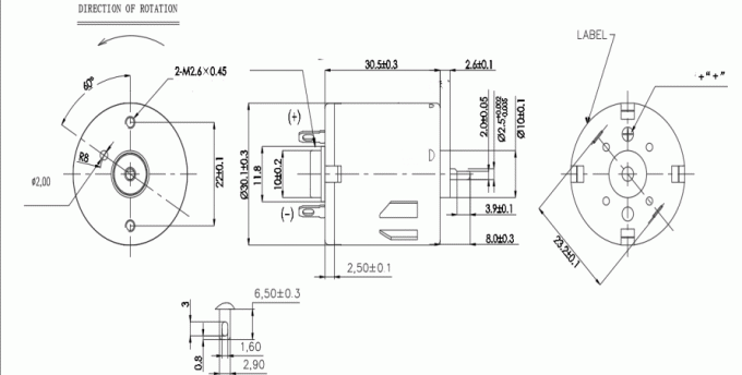 Model 504A motor 5V 6V 7.4V 30mm Carbon Brush Motor For Small Household Appliances 0
