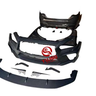 China Infiniti Q50 Carbon Fiber Bumper Lip 2014-2022 Universal Fit Screw-On for sale