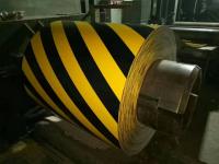 China Corrosion Resistant Color Coated Steel Coil Yellow And Black For Traffic Equipment for sale