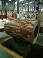 China Brick Grain Coil Coated Galvanized Steel , Wall Decoration Colour Coated Coil for sale