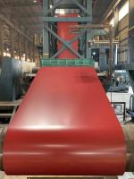 China Red Coloured Corrugated Roofing Sheets , Ornament GI Colour Coated Roofing Sheets for sale