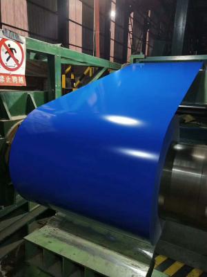 China Anti Static Blue Prepainted Steel Coil , Hot Rolled Steel Coil 0.35MM Thinckness for sale