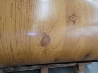 China 0.35MM Thickness Roofing Steel Coil , Wood Grain Wall Decoration Stainless Steel Coil for sale