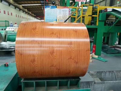 China Wood Grain Color Hot Rolled Steel Coil , Building Decoration Steel Coil Stock for sale
