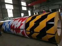 China Pattern Printed Prepainted Galvalume Steel Coil High Weatherability For Traffic Facility for sale