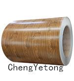 China SMP Coating Prepainted Galvalume Steel Coil Wood Grain Moldability Corrosion Resistance for sale