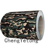 China PVDF Camouflage Color Prepainted Galvalume Steel Coil Organic Coating Thickness 20-45μM for sale