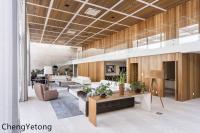 China Wood Grain PET Film Prepainted Galvalume Steel Coil For Interior Decoration for sale