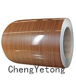 China Self Cleaning PPGI Steel Coil Wood Grain Eco Friendly For Outdoor Decoration Material for sale