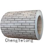 China PVDF Coating PPGI Steel Coil Brick Grain Pattern Organic Coating Thickness 20-45μM for sale