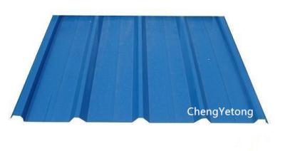 China HDP Blue Colour Coated Roofing Sheets , Building Roof Pre Coated Metal Sheets for sale