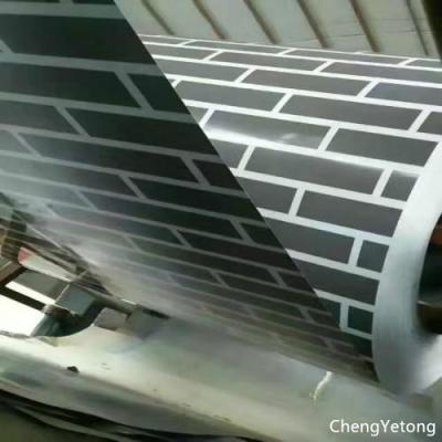China PVDF Coating Brick Grain PPGL Steel Coil High Weatherability For House Wall Decoration for sale