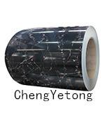 China Marble Grain Color Coated Steel Coil PE Coating Weight ≤8T  For Building Decoration for sale