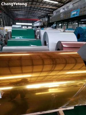 China Hall Decoration Colour Coated Steel Coils , Metallic Grain Color Hot Dip Galvanized Coils for sale