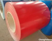 China PVDF Coating Pre Painted Steel Sheet Red Plain Color For Building Material for sale