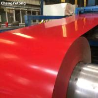 China PVDF Coating Pre Painted Steel Sheet Red Plain Color For Building Material for sale