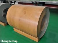 China PE Coating Stainless Steel Sheet Coil , Wood Grain Stainless Steel Sheet Roll Weight ≤8T for sale