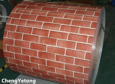 China Brick Grain Prepainted Stainless Steel Strip Coil For Exterior Wall Decoration for sale