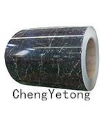 China Marble Grain Color Coated Steel Sheet SMP Coating Printing Precision 0.2MM for sale