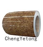 China Marble Grain Color Coated Steel Sheet SMP Coating Printing Precision 0.2MM for sale