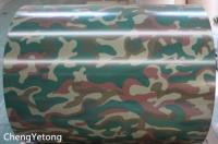 China PU Coating Camouflage Color Coated Sheets , Transportation Decoration GI Color Coated Sheet for sale