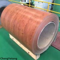 China Building Partition Wall Color Coated GI Sheet Wood Grain With PE Coating for sale