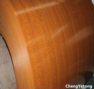 China PET Film Covered Colored Stainless Steel Sheets Wood Grain For Security Door Material for sale