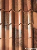 China Pavilion Stone Coated Roofing Tiles With 3D Protecting Printing Precision 0.2MM for sale