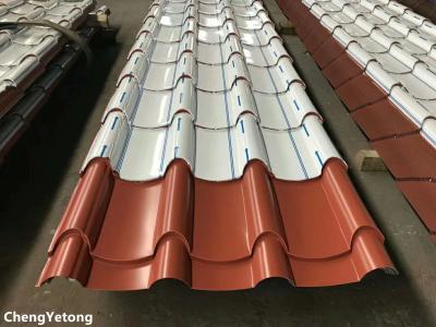 China Brown Stone Coated Roofing Tiles PVDF Coating High Weatherability For Gate House for sale