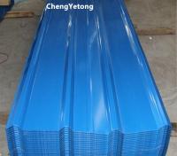 China PU Coating  Corrugated Steel Roofing Sheets , Exhibition Pavilion Color Coated Profile Sheet for sale