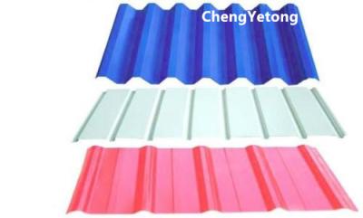 China Galvalume Steel Color Coated Roofing Sheets PE Coating For Supermarket Building for sale