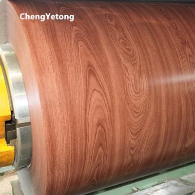 China Wood Grain Prepainted Aluminium Coil HDP Coating For Bus Station Decoration for sale