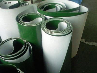 China Green PVC Conveyor Belt for Electronics Transmission High Tensile Strength 2mm for sale