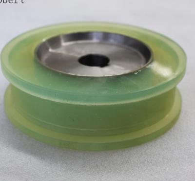 China Polyurethane Rubber Coated Conveyor Drive Rollers 50mm Diameter Locking Swivel Caster Wheels for sale