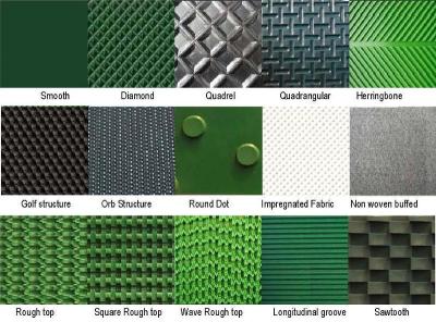 China Heavy Duty Industrial PVC Conveyor Belt Round Dot Rough Top Surface 2mm Thickness for sale