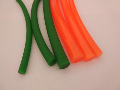 China Wear Resistant Polyurethane Drive Belts PU Round Cord 6mm 8mm Green Orange for sale