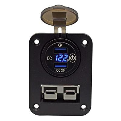 China Innovative Design Double QC2.0 Motorcycle USB Charger 21W Aluminium Alloy for sale