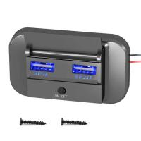 China Waterproof Fast Charging RV USB Charger Dual USB Socket With Switch for sale